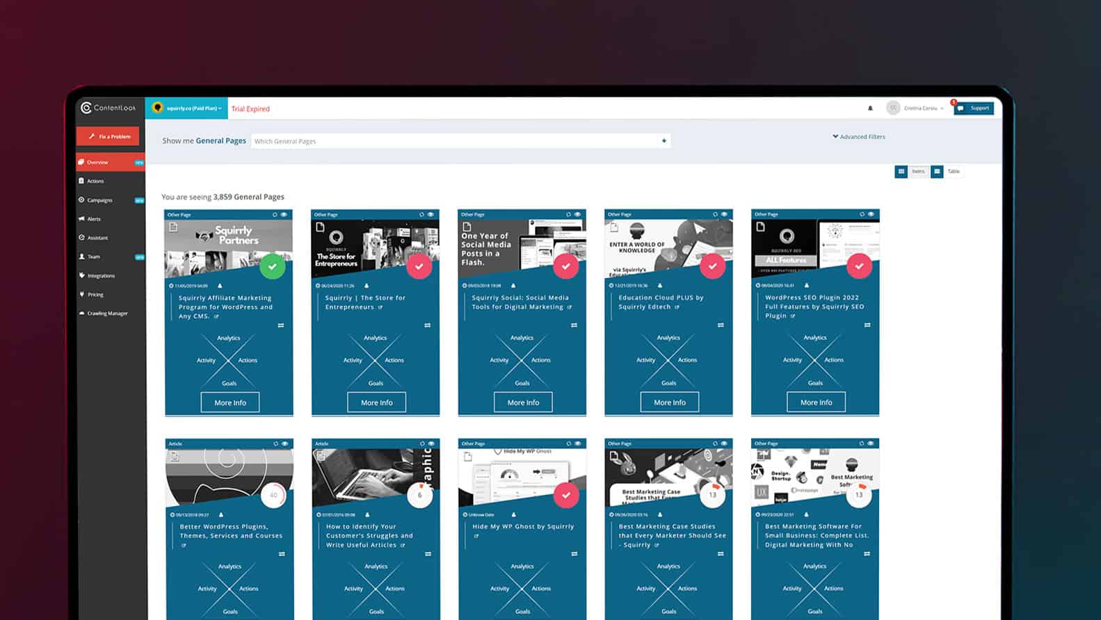 ContentLook Store Page - Squirrly