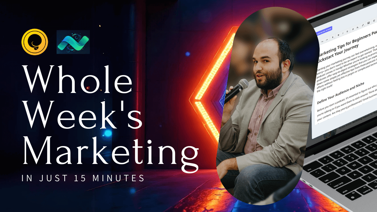 How I Make My Whole Week's Marketing in just 15 Minutes